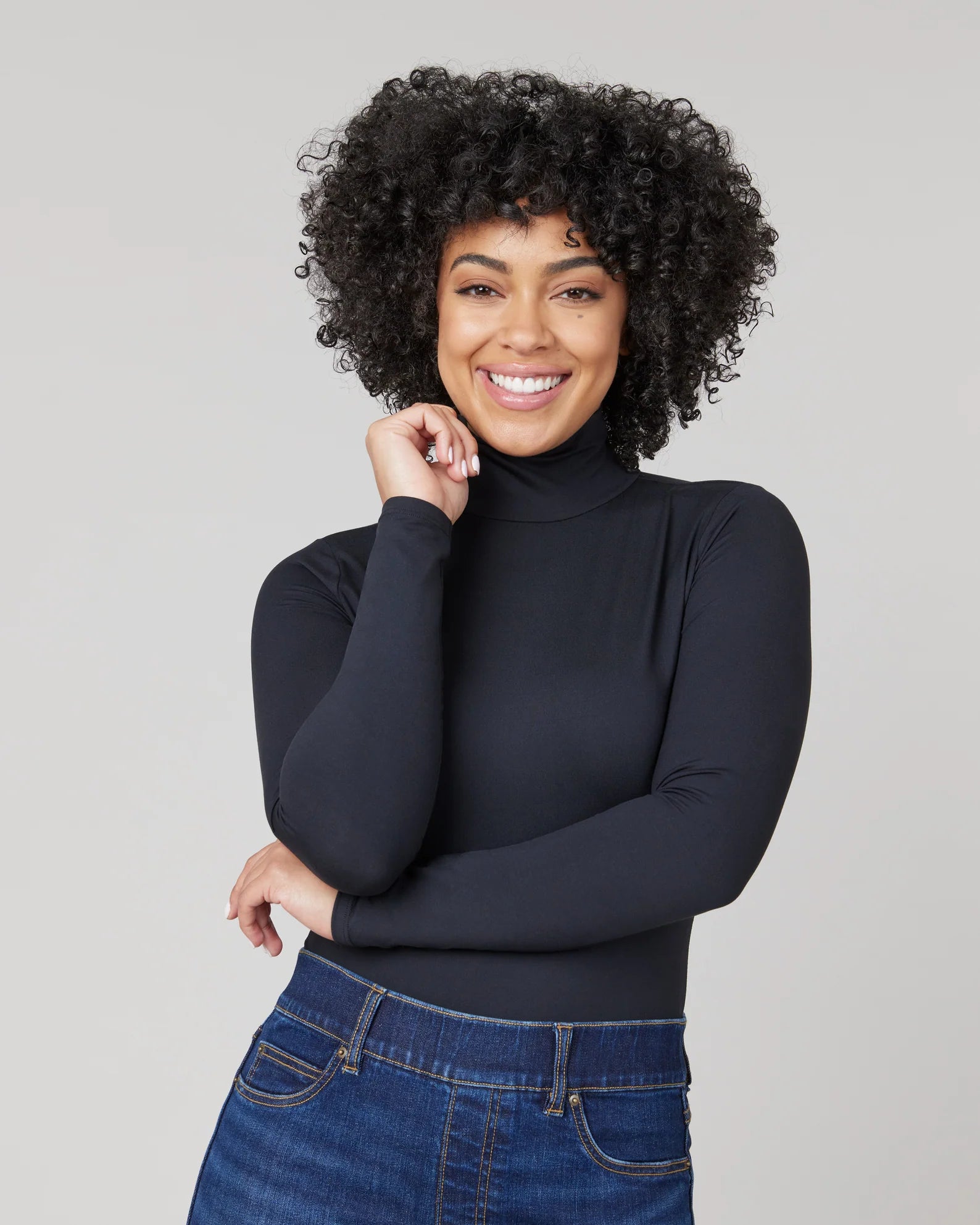 madelyn mockneck bodysuit | black – Alpine Lily Boutique